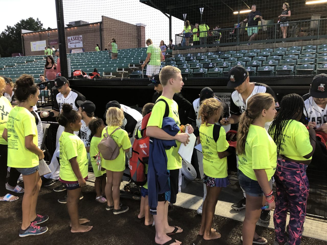 Youth in Motion Cheers On the River City Rascals